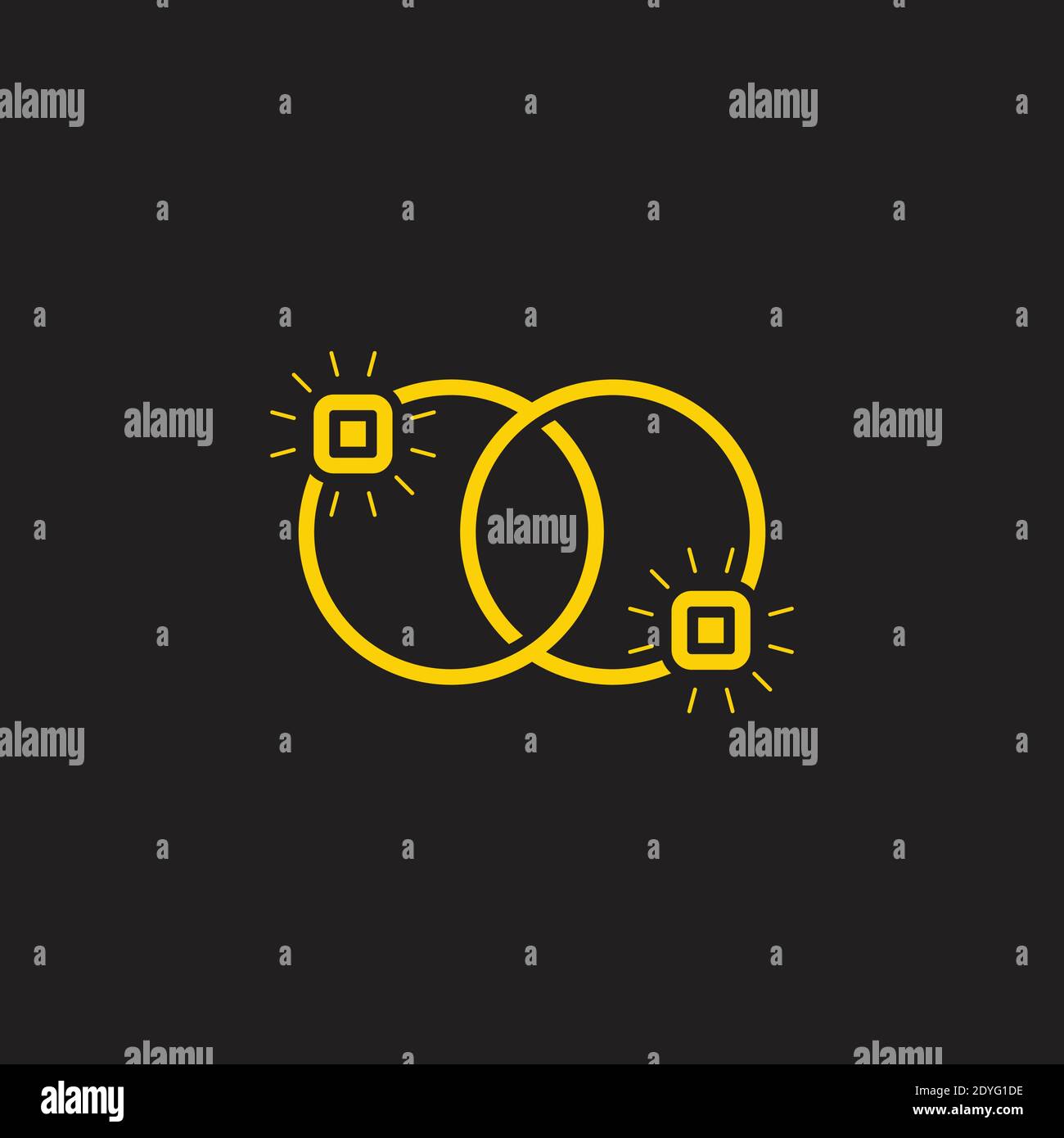 golden rings linked connect design logo vector Stock Vector Image & Art ...