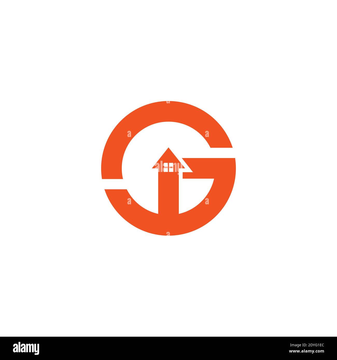 letter g home arrow up geometry design logo vector Stock Vector Image ...