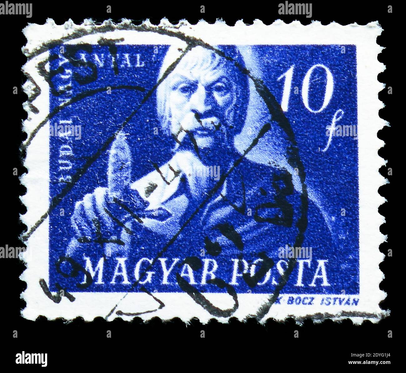 MOSCOW, RUSSIA - JULY 19, 2019: Postage stamp printed in Hungary shows ...