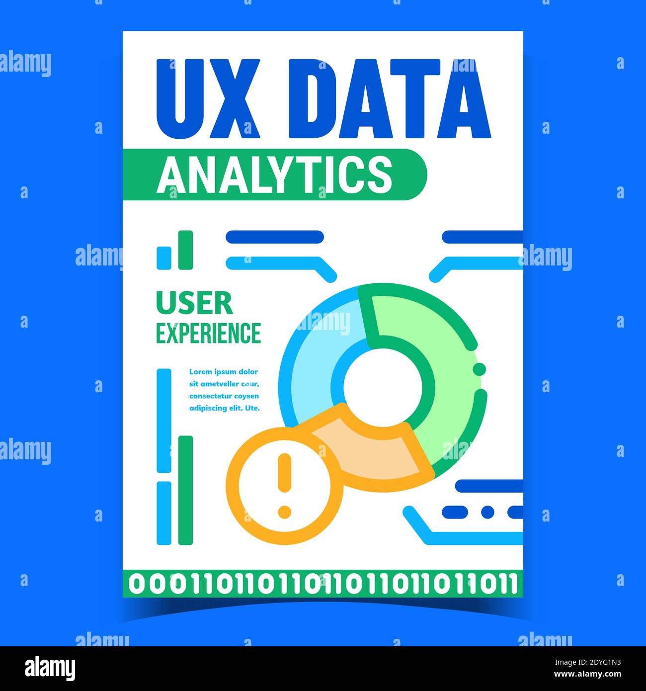 Ux Data Analytics Creative Promotion Poster Vector Stock Vector Image ...