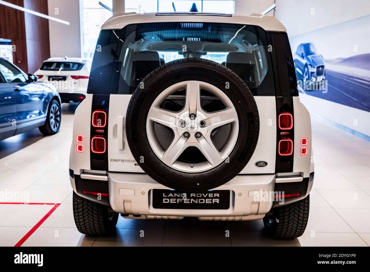 ROSTOV-ON-DON, RUSSIA - 7 DECEMBER 2020: Land Rover Defender, new ...