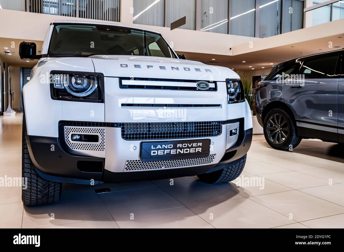 ROSTOV-ON-DON, RUSSIA - 7 DECEMBER 2020: Land Rover Defender, new ...