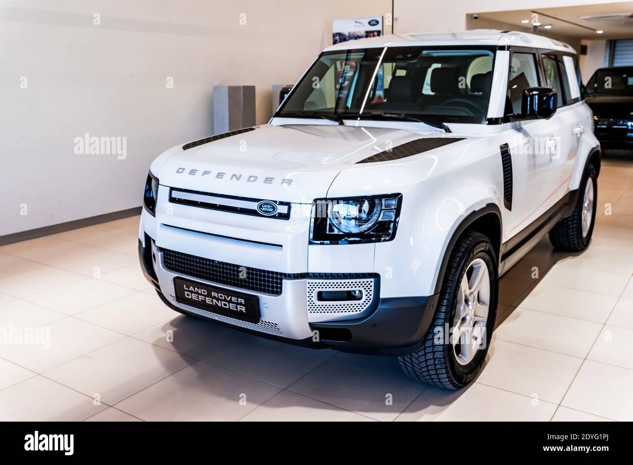 ROSTOV-ON-DON, RUSSIA - 7 DECEMBER 2020: Land Rover Defender, new ...