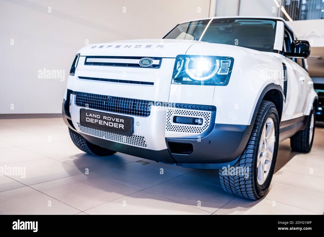 ROSTOV-ON-DON, RUSSIA - 7 DECEMBER 2020: Land Rover Defender, new ...