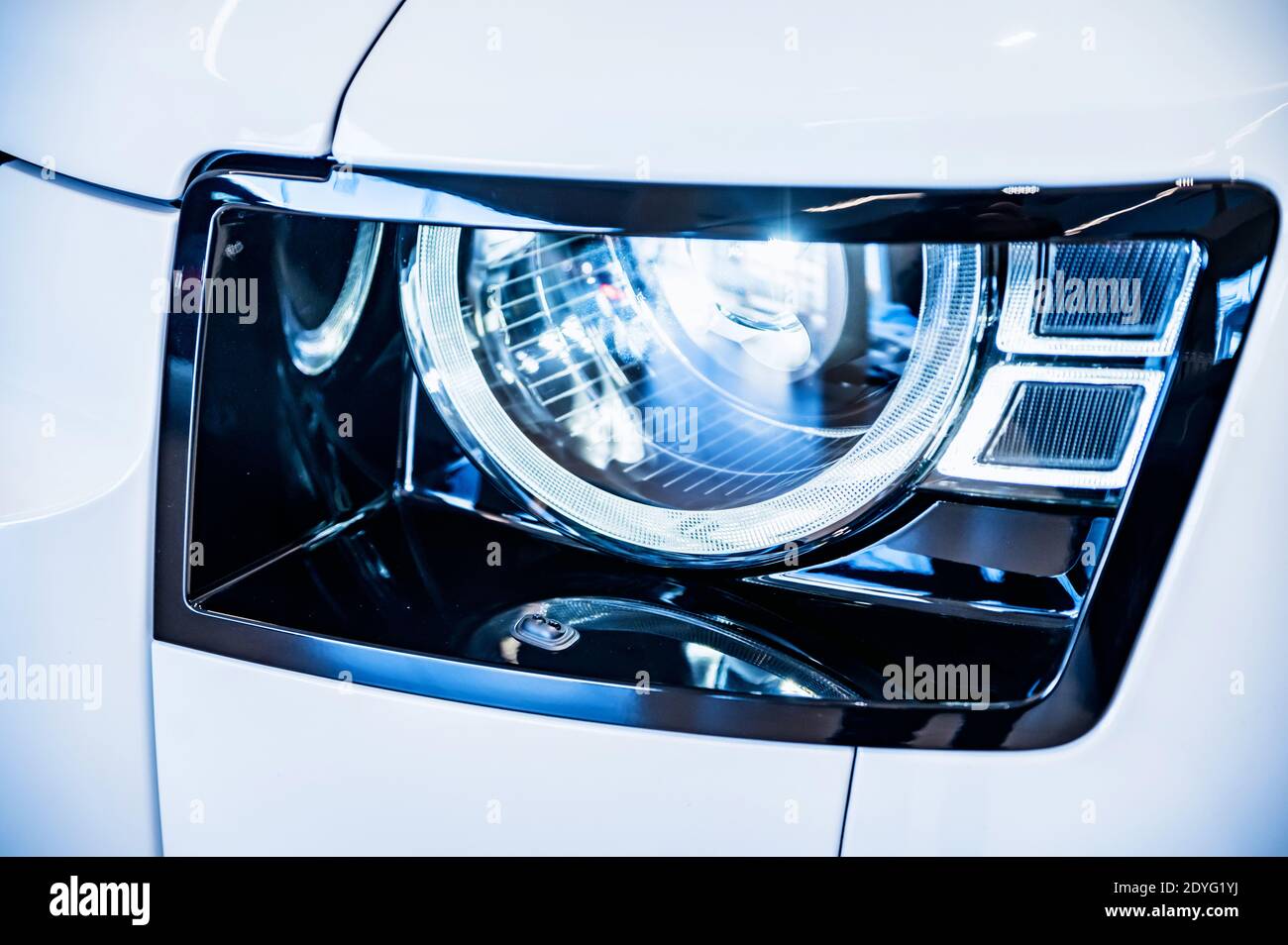 Modern land rover defender headlights hi-res stock photography and ...