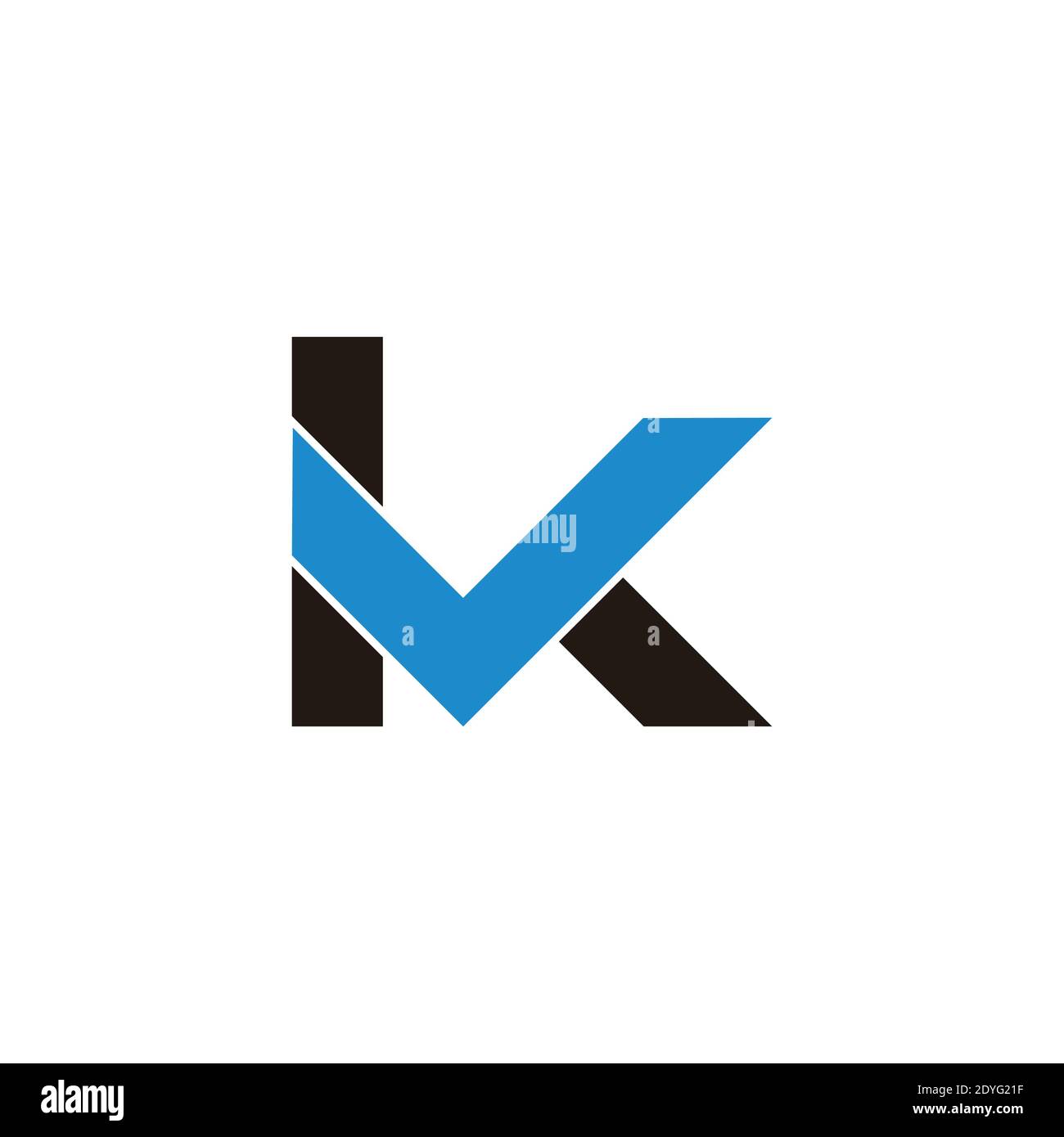 abstract letter mk check mark geometric logo vector Stock Vector Image ...