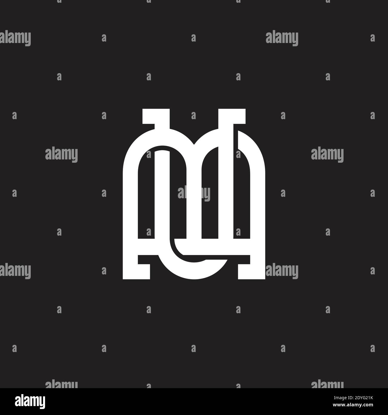 letter mu abstract window shape logo vector Stock Vector Image & Art ...