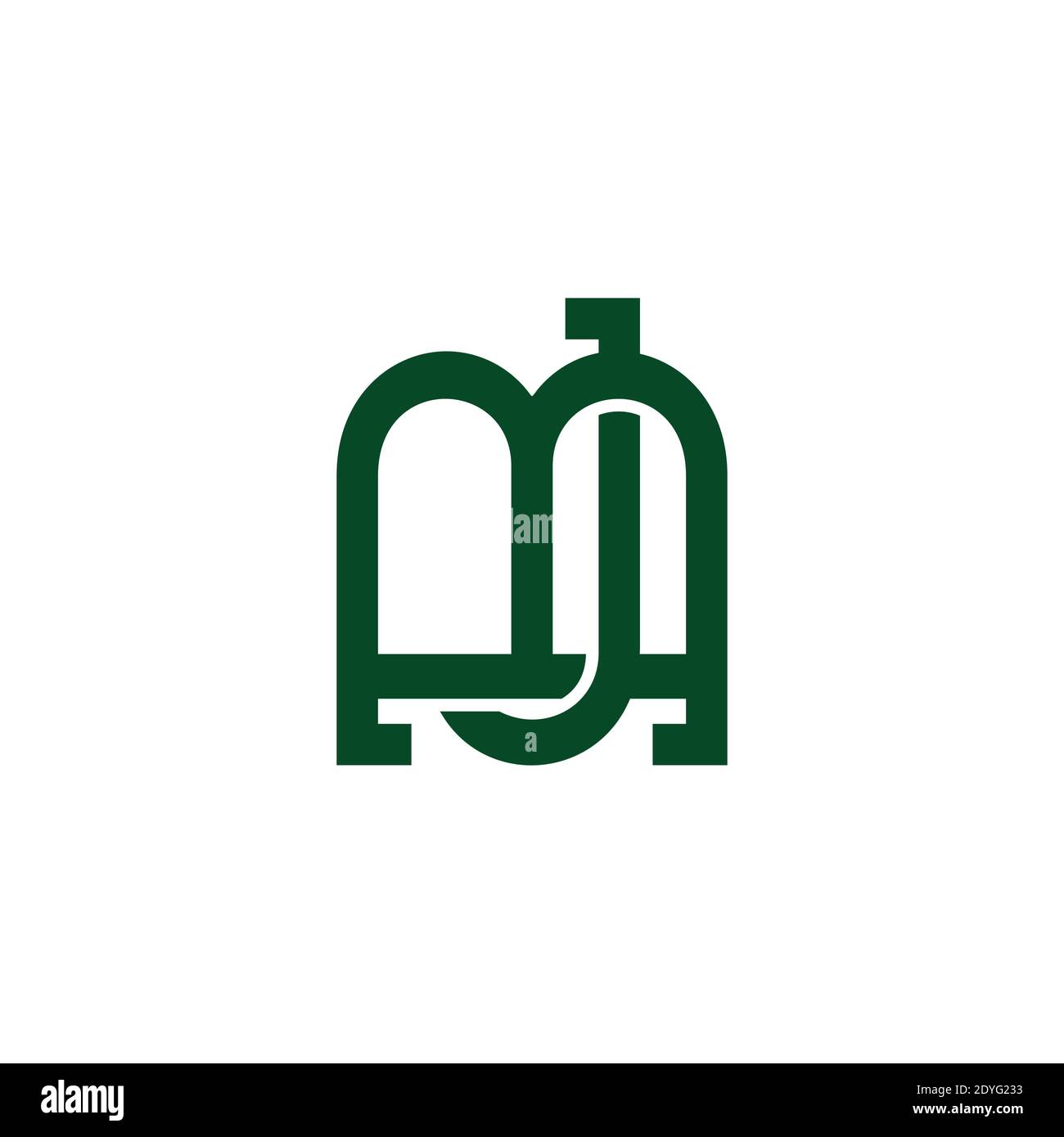abstract letter mj simple linked logo vector Stock Vector Image & Art ...