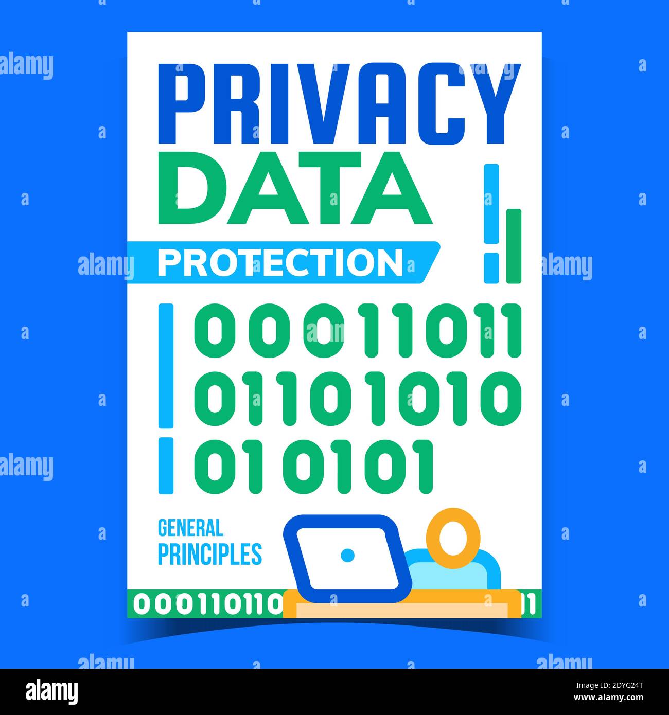 Privacy Data Protection Promotion Banner Vector Stock Vector Image ...