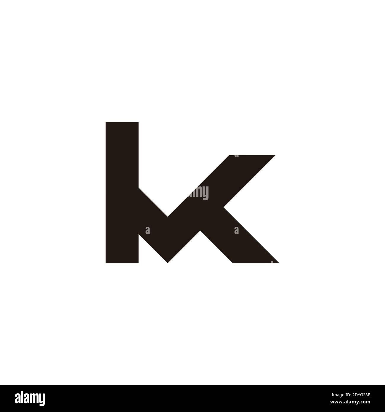 abstract letter mk simple geometric line logo vector Stock Vector Image ...