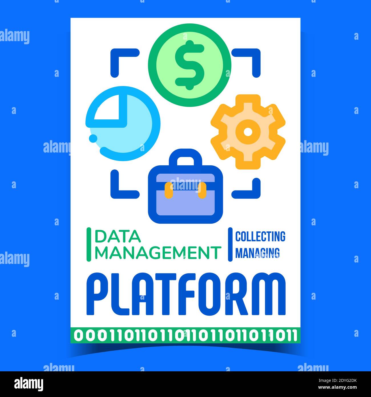 Data Management Platform Promotion Banner Vector Stock Vector Image ...