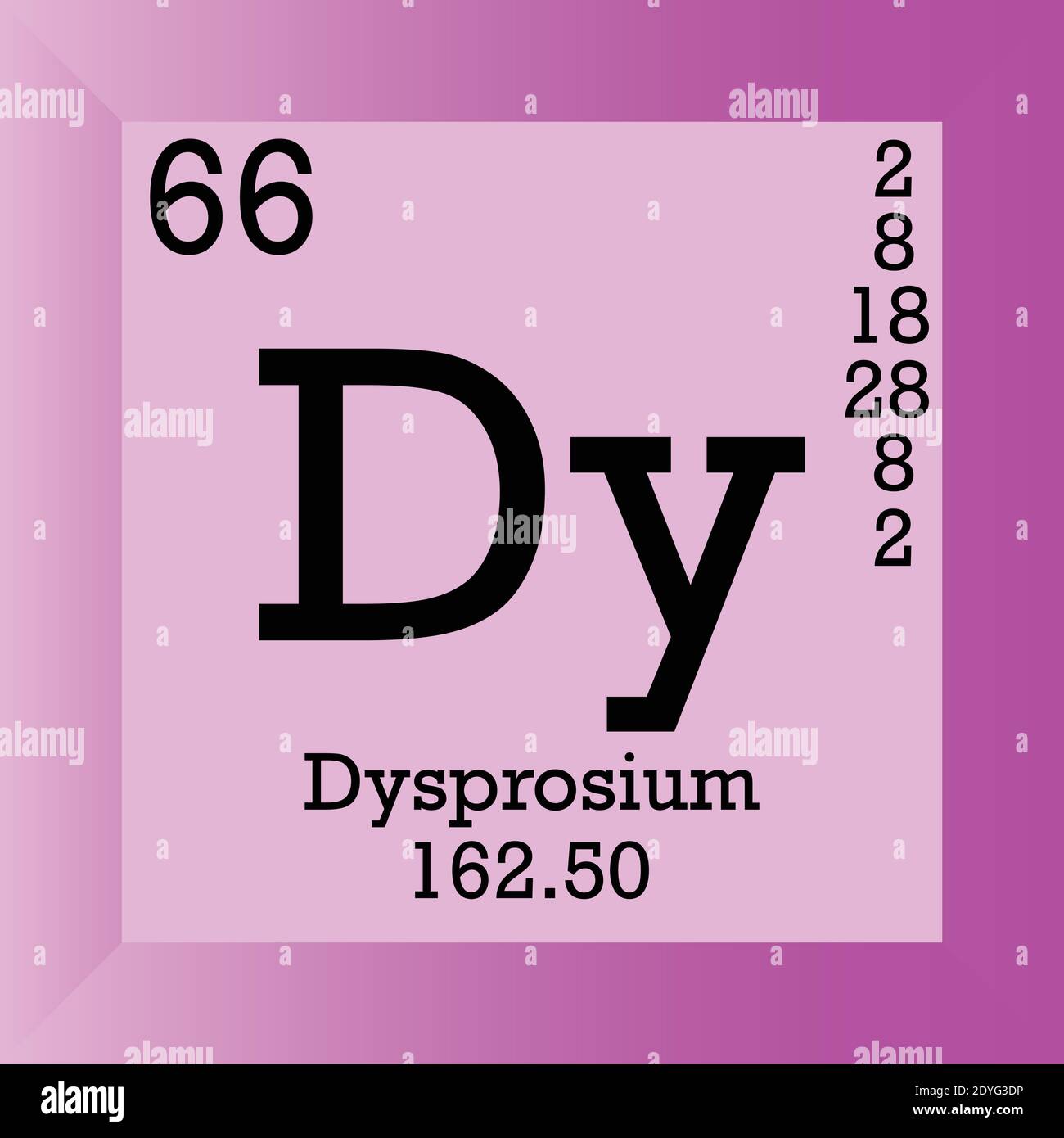 Dy Dysprosium Chemical Element Periodic Table. Single vector ...