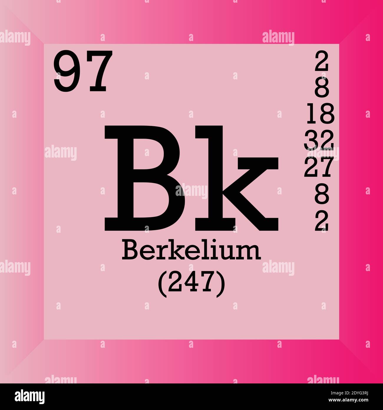 Bk Berkelium Chemical Element Periodic Table. Single vector ...