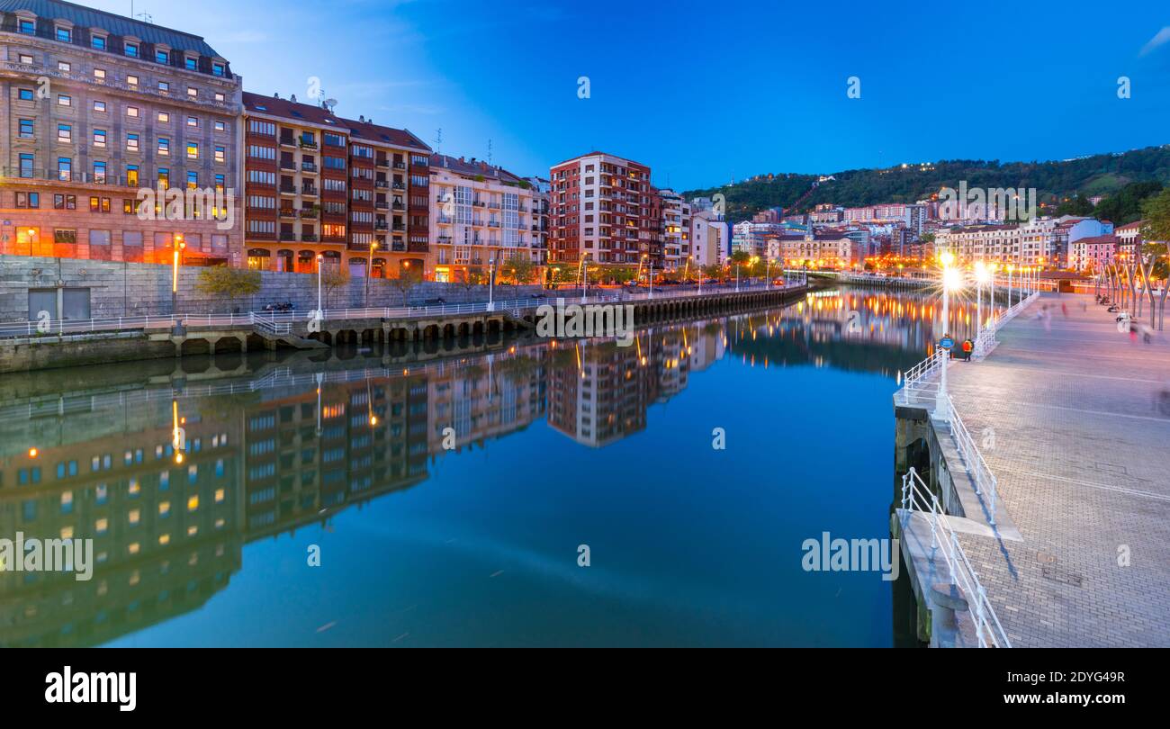 The Estuary of Bilbao, Bilbao, Bizkaia, Basque Country, Spain, Europe ...