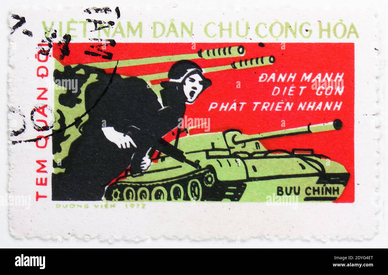 MOSCOW, RUSSIA - JULY 25, 2019: Postage stamp printed in Vietnam shows ...