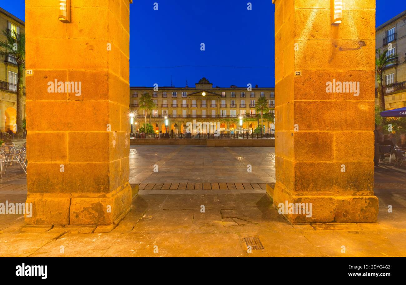 Plaza Nueva or Plaza Barria (New Square) of Bilbao, Bilbao, Bizkaia ...
