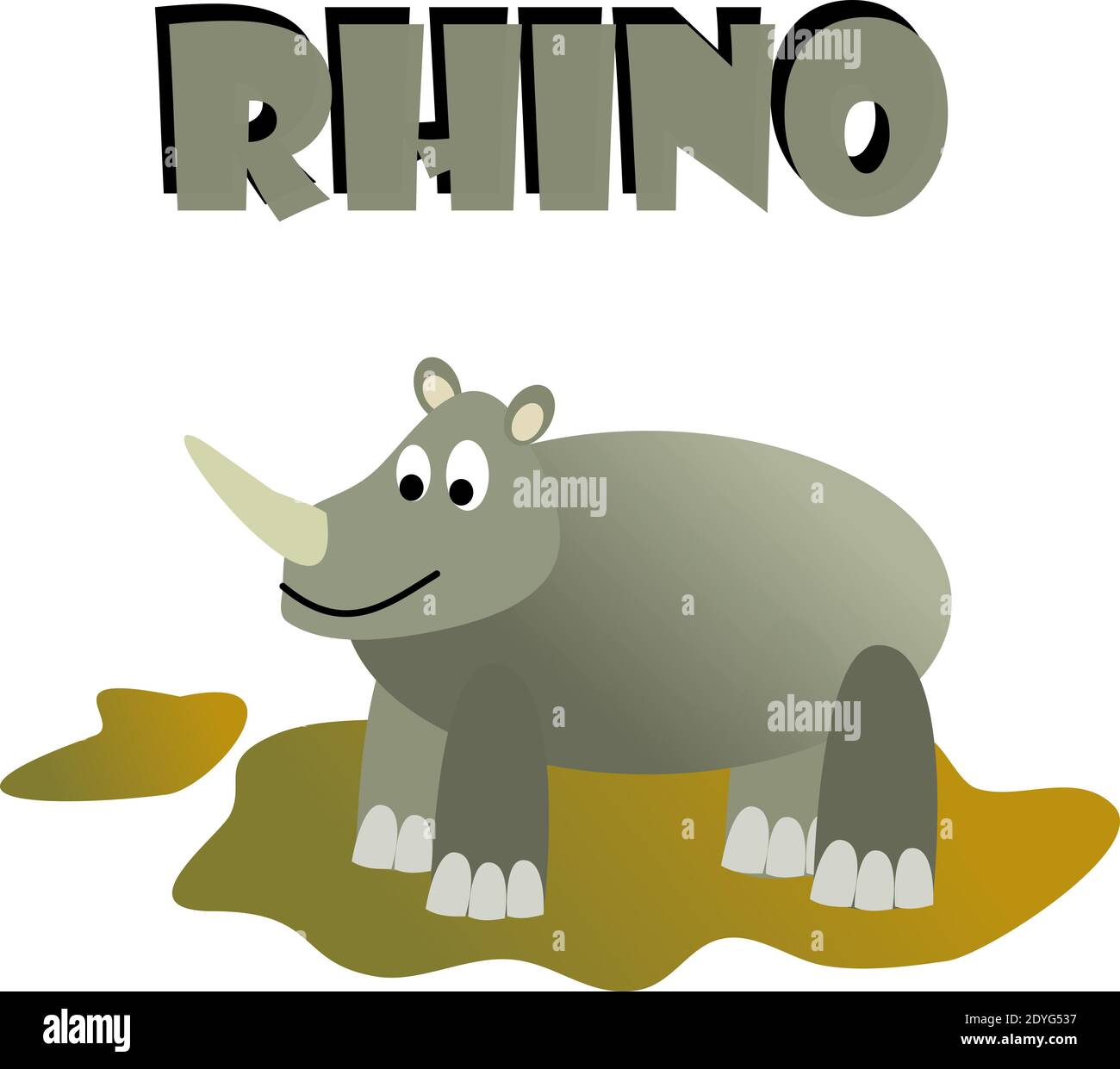 Image of a cute rhino Stock Photo - Alamy