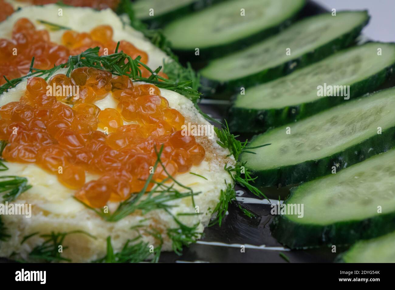 Sandwiches caviar sliced fish hi-res stock photography and images - Alamy