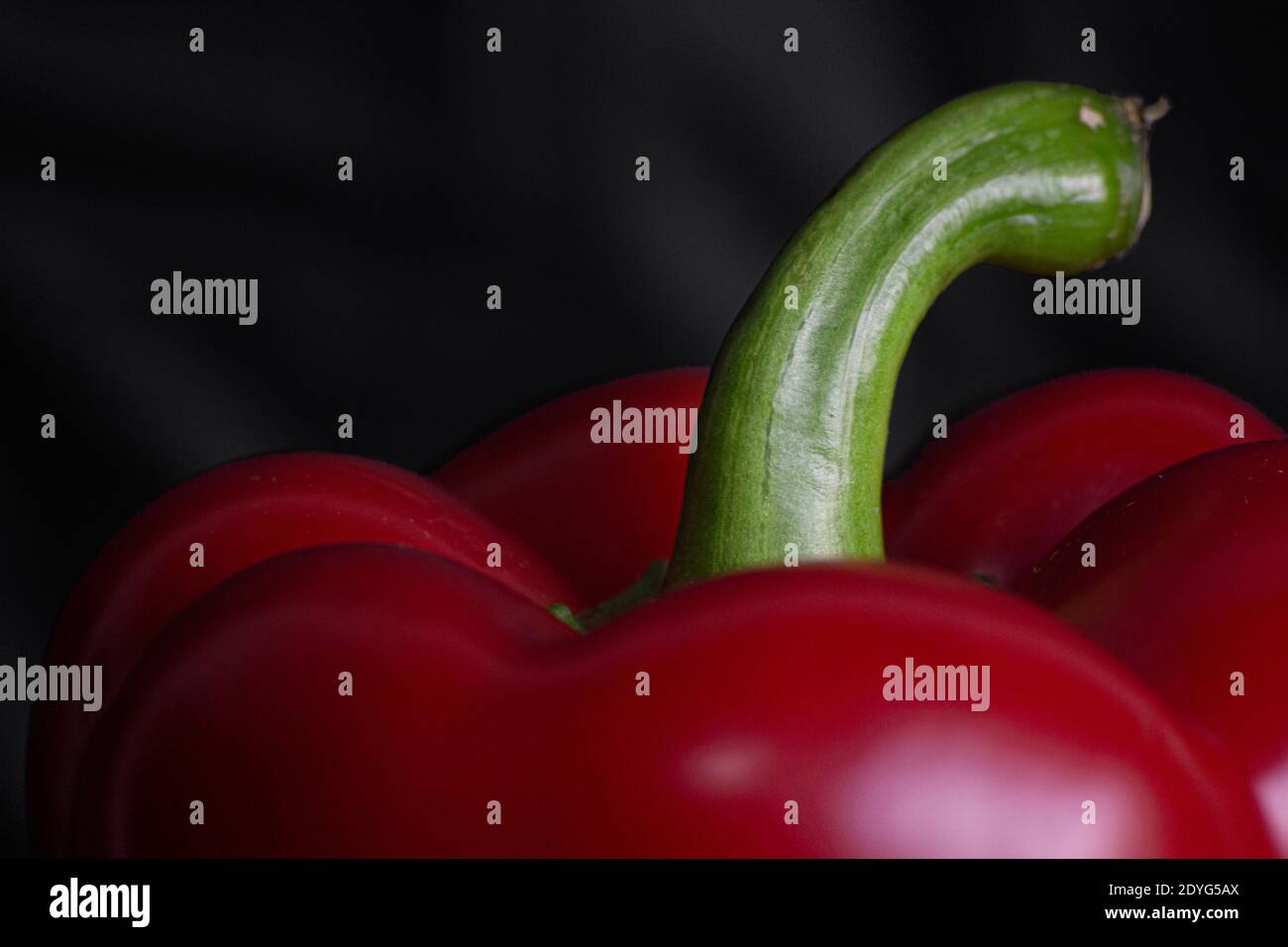 Fresh red sweet bulgarian pepper isolated on black background Stock ...