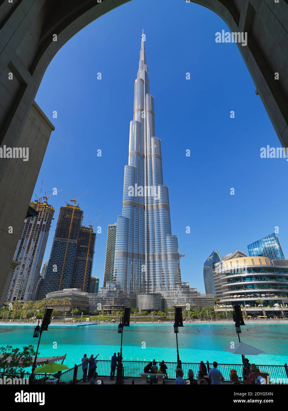 Downtown Dubai, Burj Dubai, Burj Khalifa area in UAE Stock Photo - Alamy