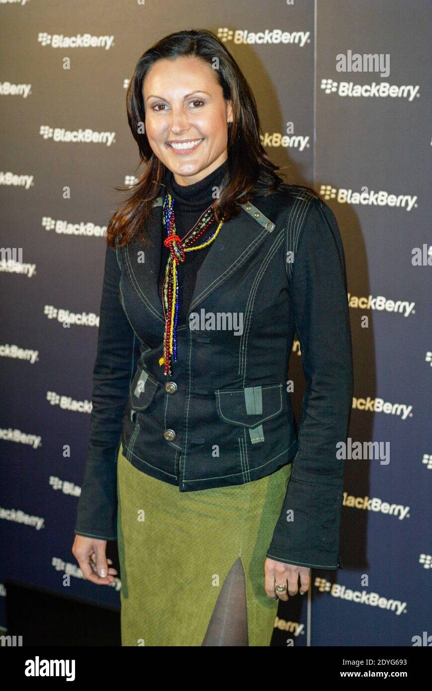 Renee Brack at the launch of the Blackberry Curve mobile phone ...