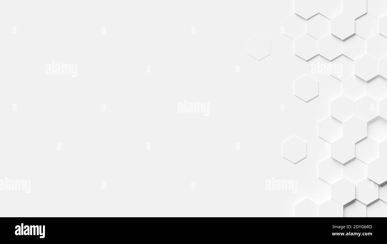 Abstract geometric background. White surface with hexagonal shapes ...