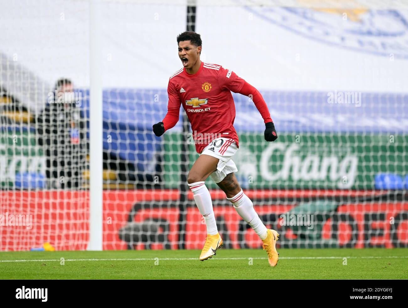 Manchester United's Marcus Rashford celebrates scoring his sides ...