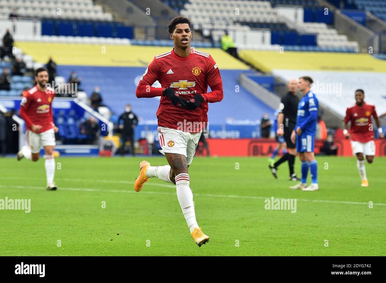 Manchester United's Marcus Rashford celebrates scoring his sides ...