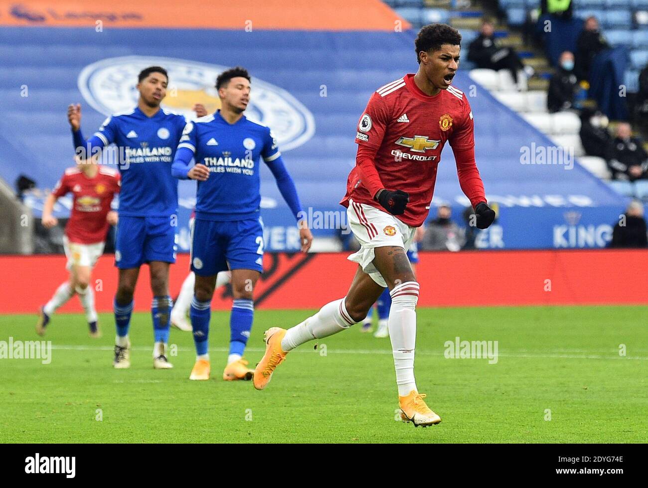 Manchester United's Marcus Rashford celebrates scoring his sides ...