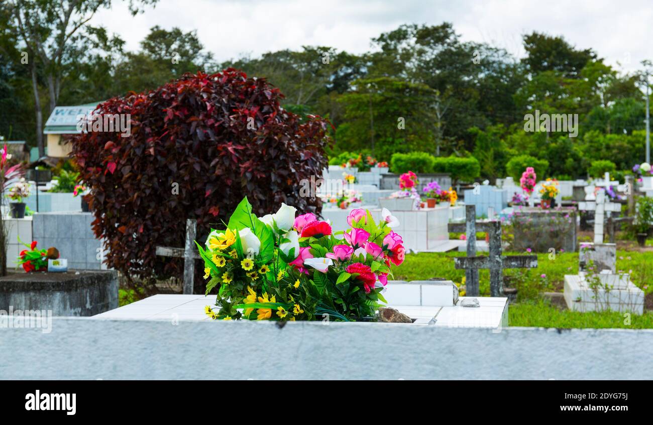 Cemetery, Puerto Jimenez, The Osa Peninsula, Puntarenas Province, Costa ...