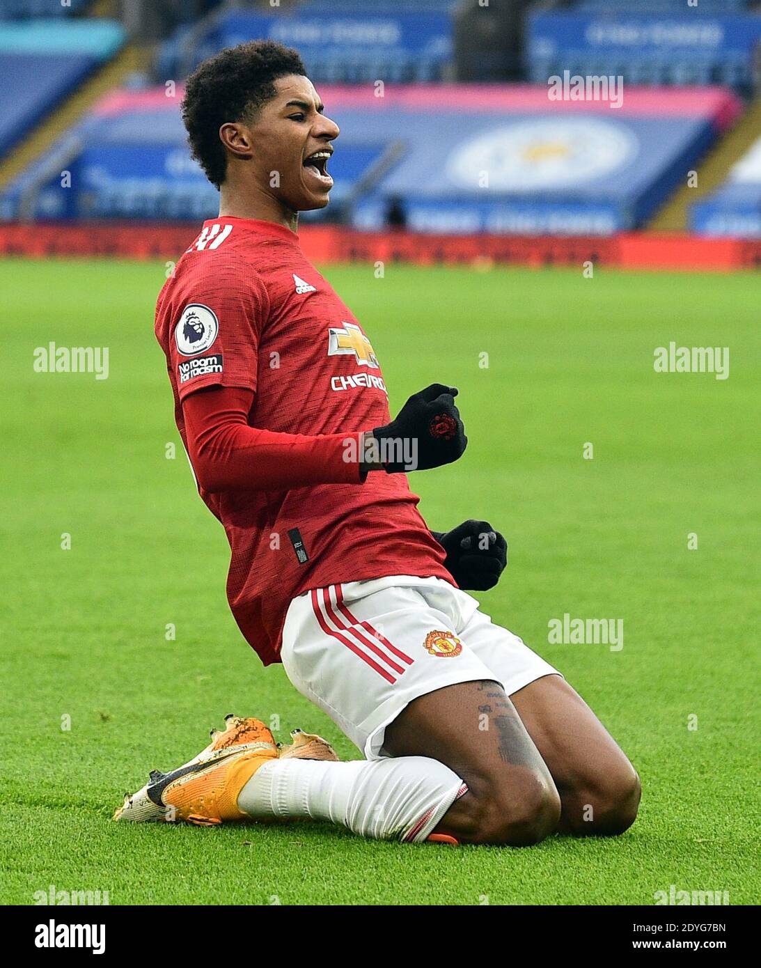 Manchester United's Marcus Rashford celebrates scoring his sides ...