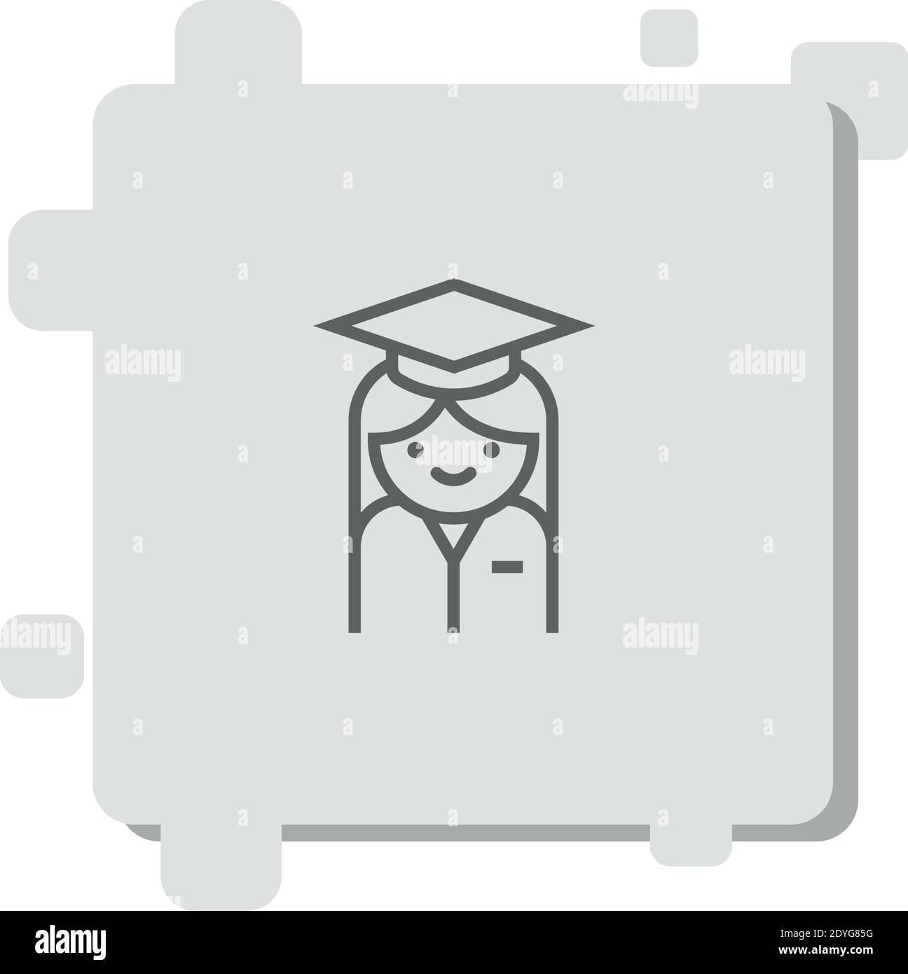 graduate vector icon modern simple vector illustration Stock Vector ...