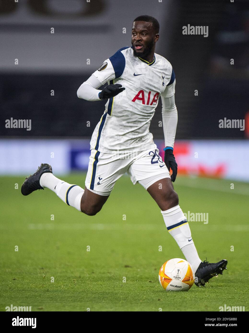 LONDON, ENGLAND - DECEMBER 10: Carlos Vinicius of Tottenham Hotspur looks on during the UEFA ...