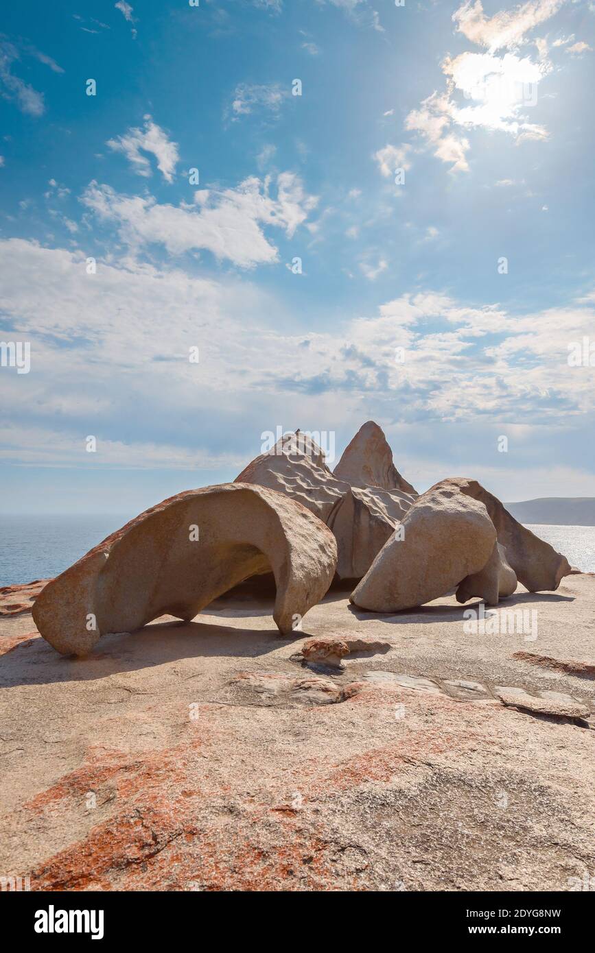 Iconic Remarkable Rocks on Kangaroo Island, South Australia Stock Photo ...