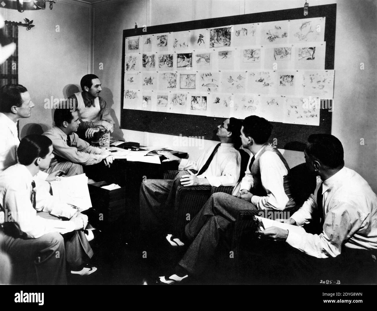 Animators WEBB SMITH (top left) Unidentified Man TED SEARS WALT DISNEY ...