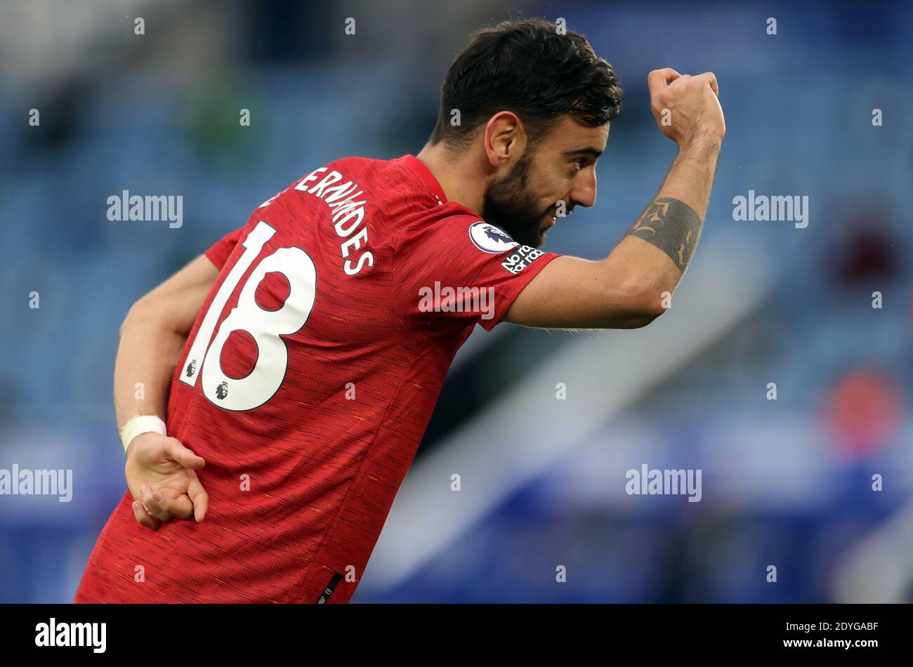 Manchester United's Bruno Fernandes celebrates scoring his sides second ...