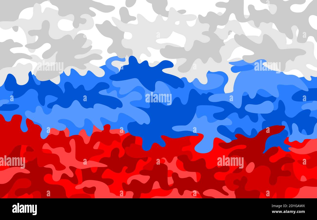 Camouflage pattern in colors of Russia - metaphor of Russian army ...
