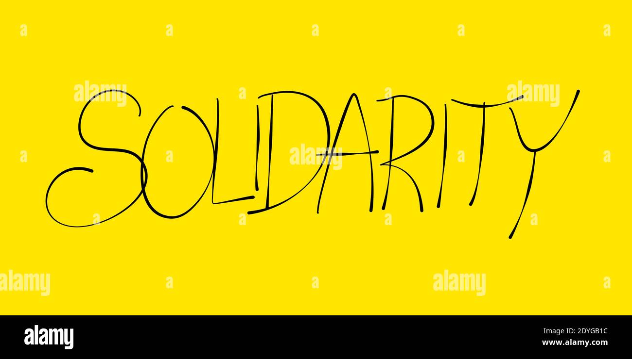 Solidarity - cohesive, social and solidary sharing in society. Vector ...