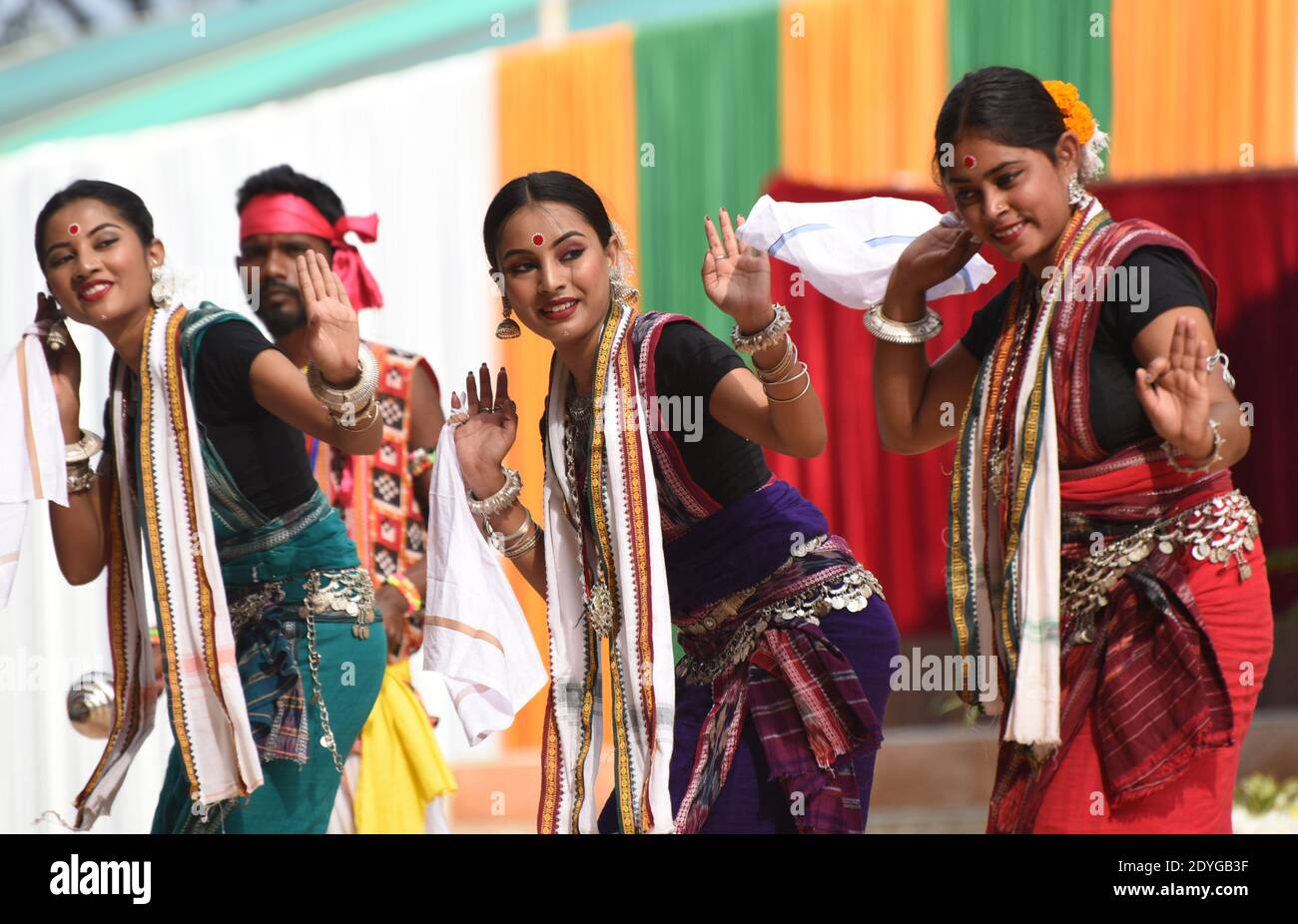 Guwahati, Assam, India. 26th Dec, 2020. Artists of Tea tribes of Assam ...