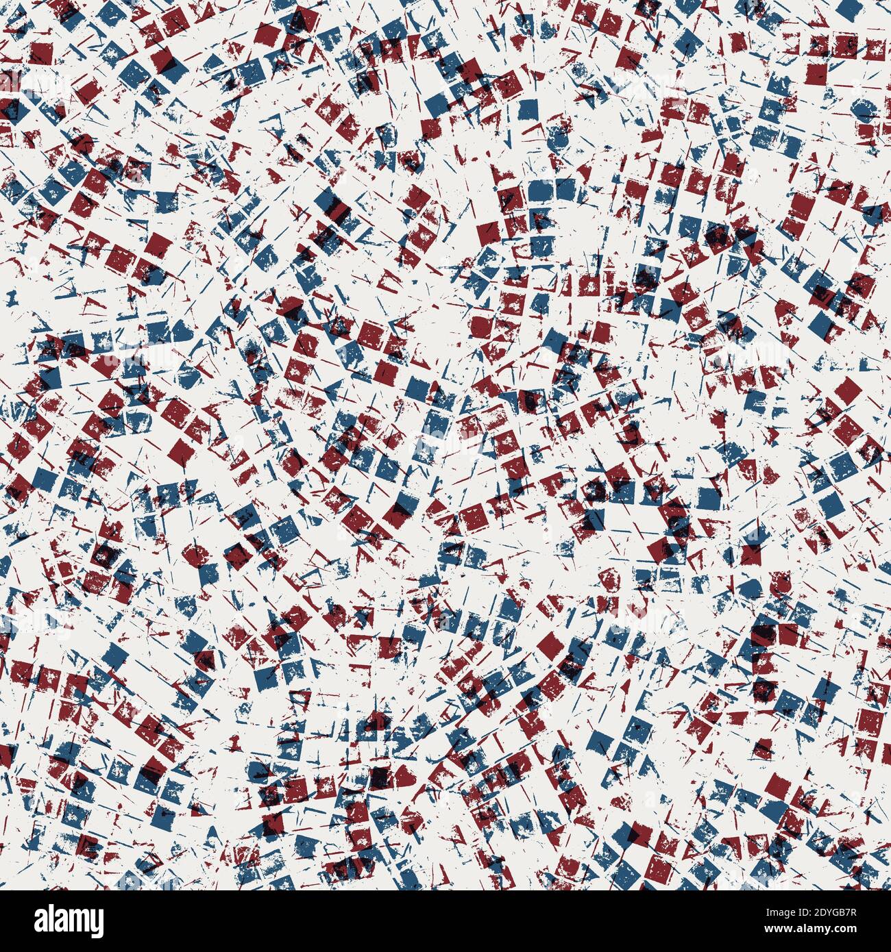 Seamless geo pattern in red blue black white Stock Photo - Alamy