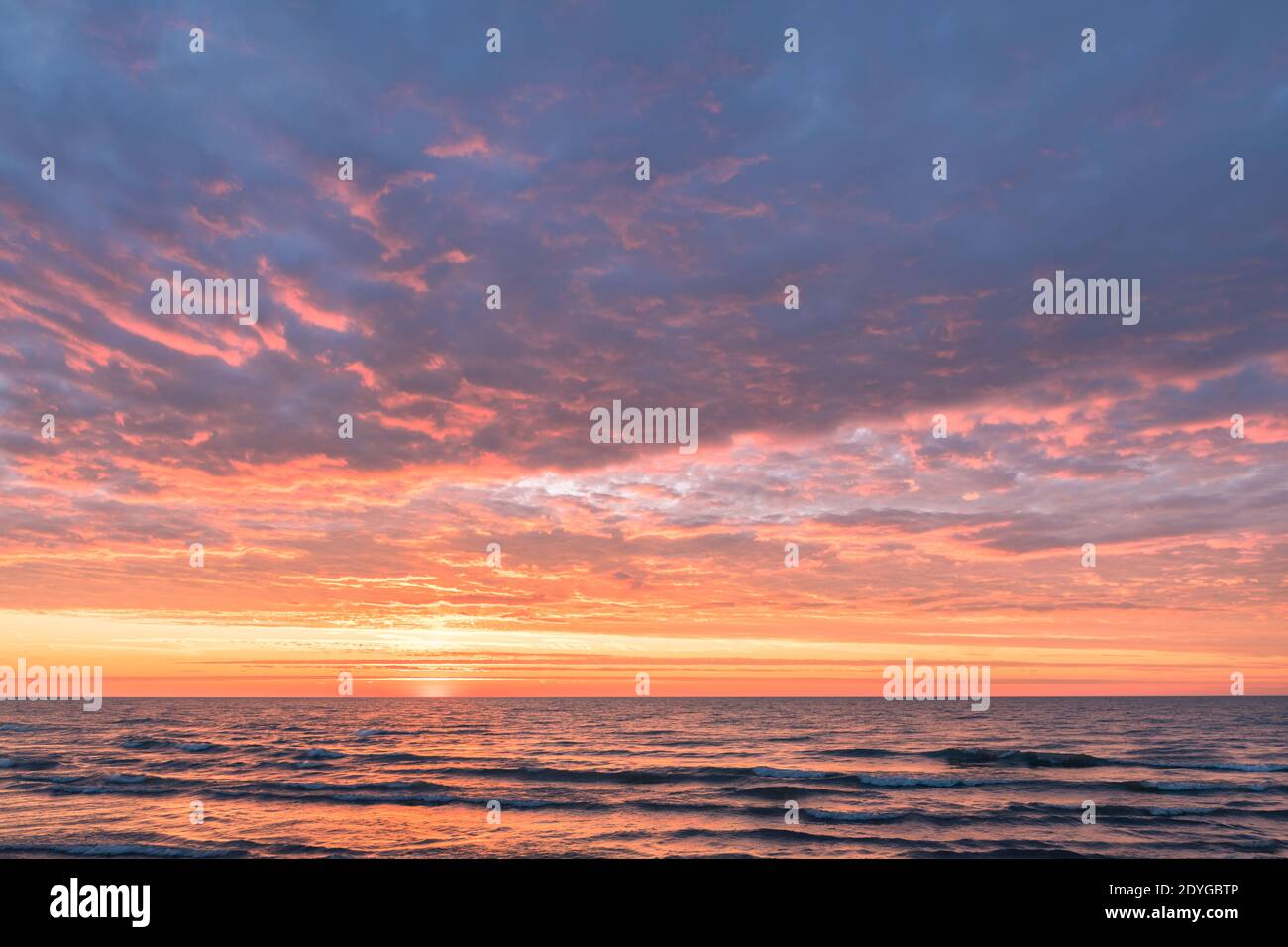 Sunset over Lake Michigan from Silver Beach in St. Joseph, Michigan ...