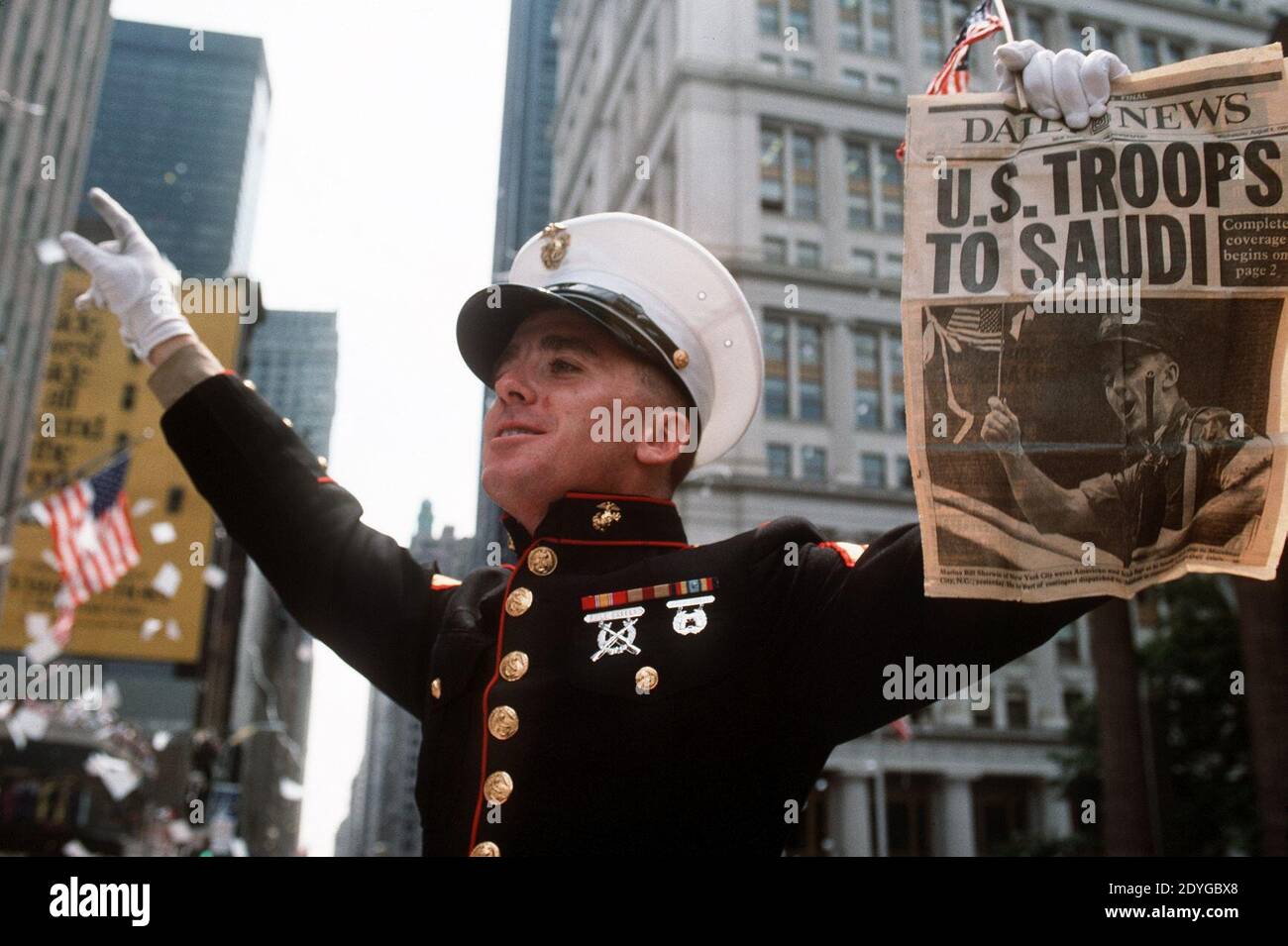 Lance Corporal Bill Sherwin Welcome Home parade Stock Photo - Alamy