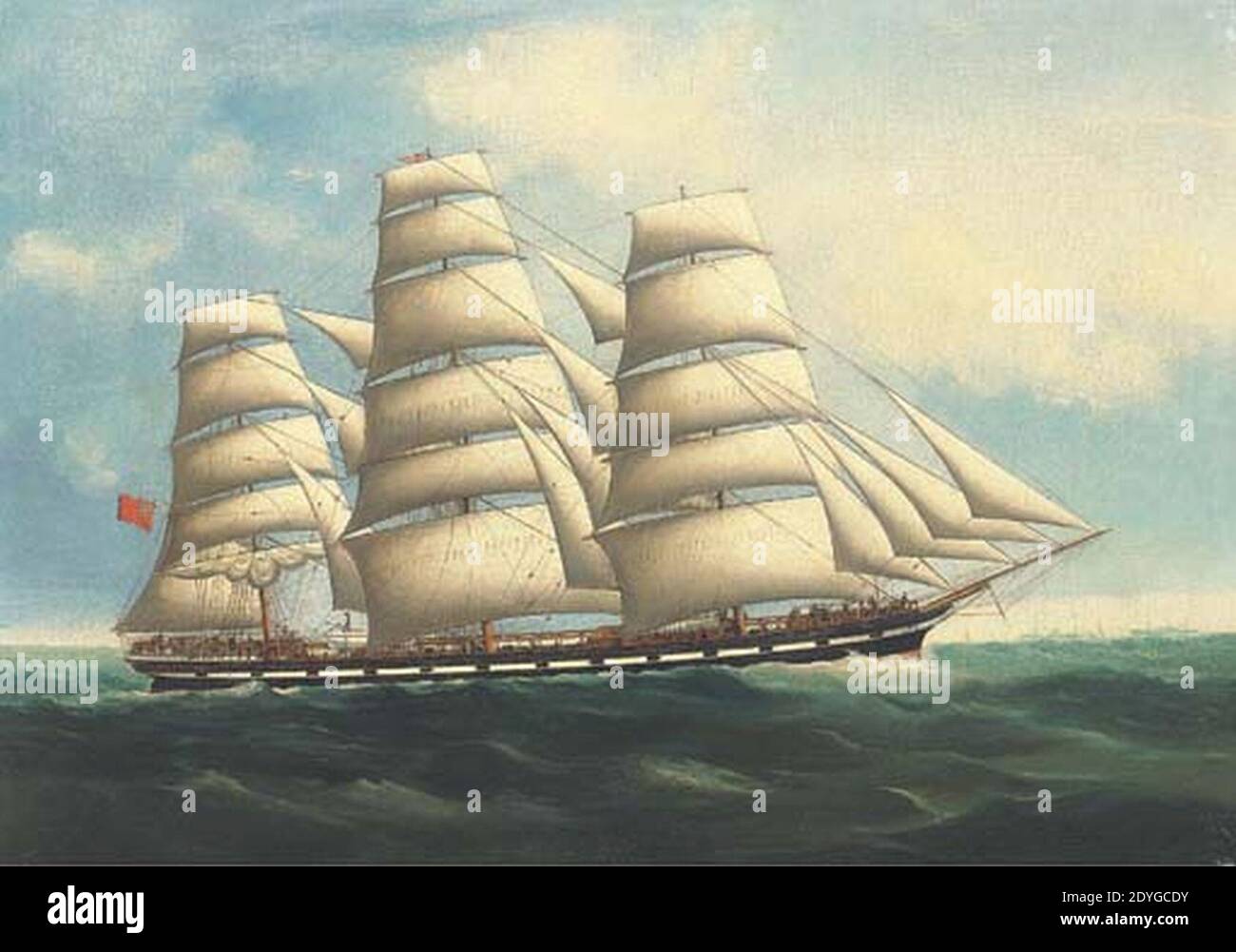 Lai Fong - The iron wool clipper Loch Tay at sea Stock Photo - Alamy
