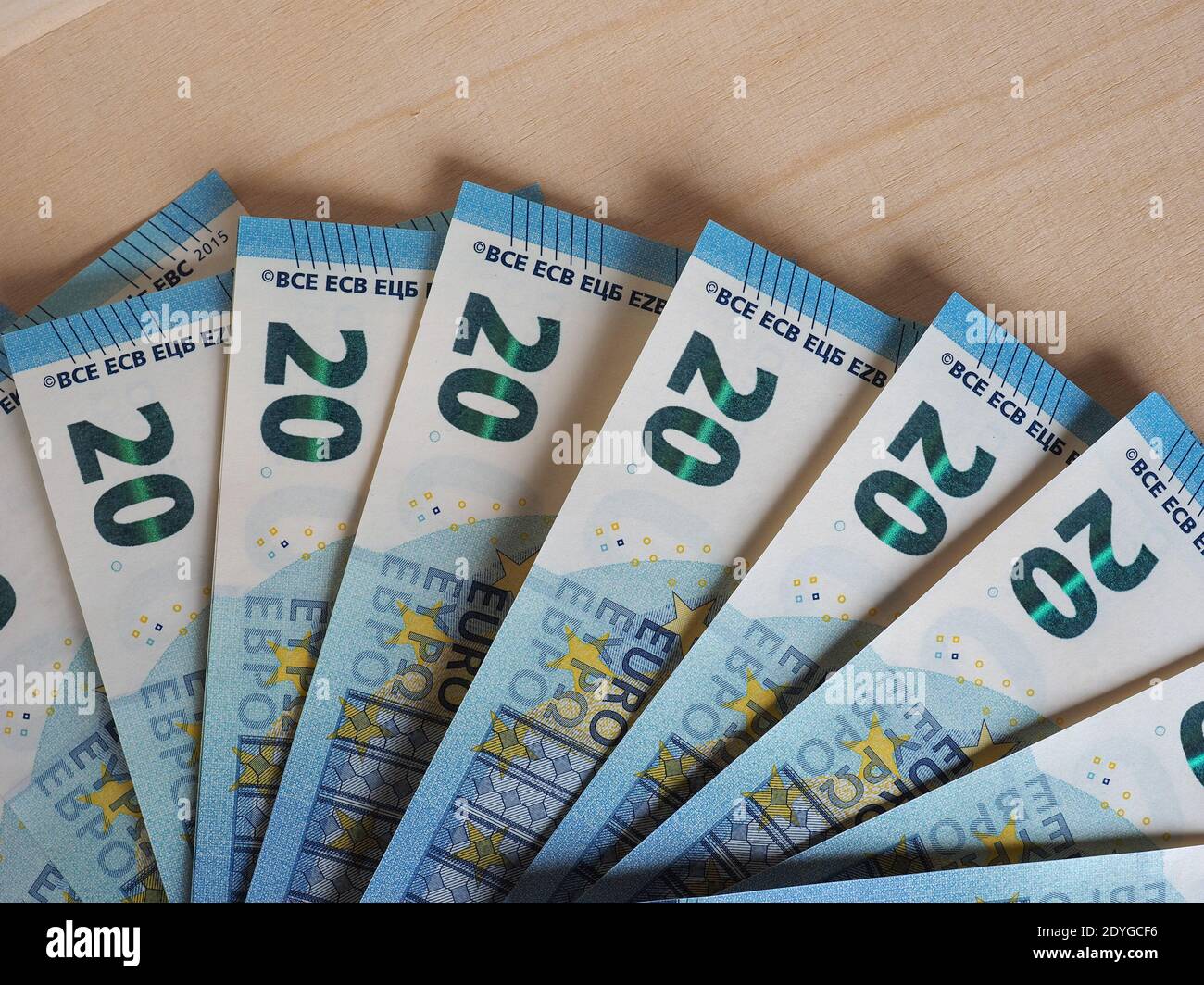 Euro banknotes and coins (EUR), currency of European Union Stock Photo ...