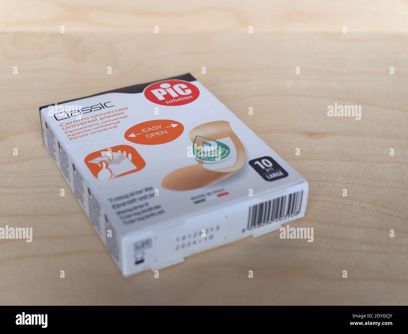 MILAN, ITALY - CIRCA DECEMBER 2020: Packet of Pic solution band aids ...