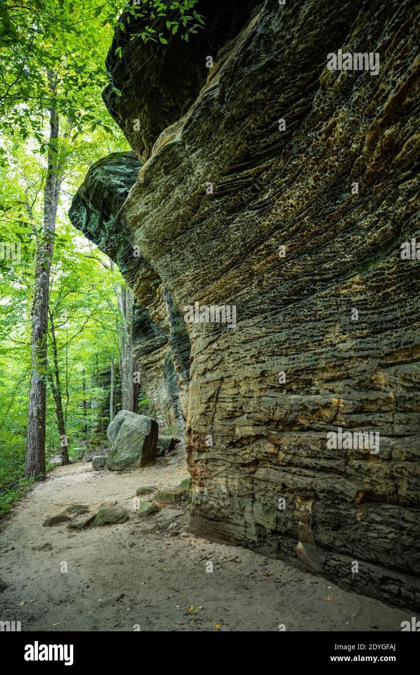 Tall Walls Along the Ledges Trail in Cuyahoga Valley National Park ...