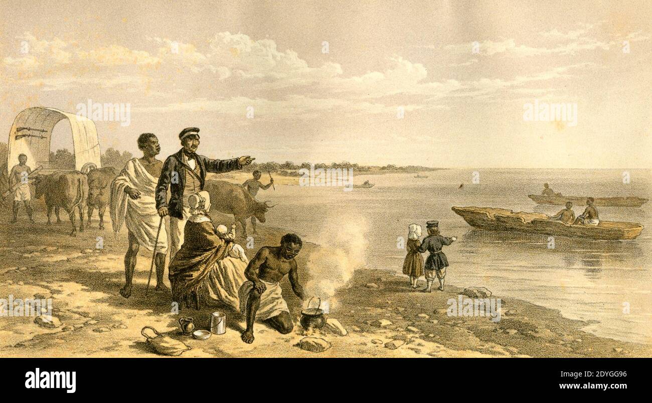 Lake Ngami Discovered by Oswell, Murray and Livingstone Stock Photo - Alamy