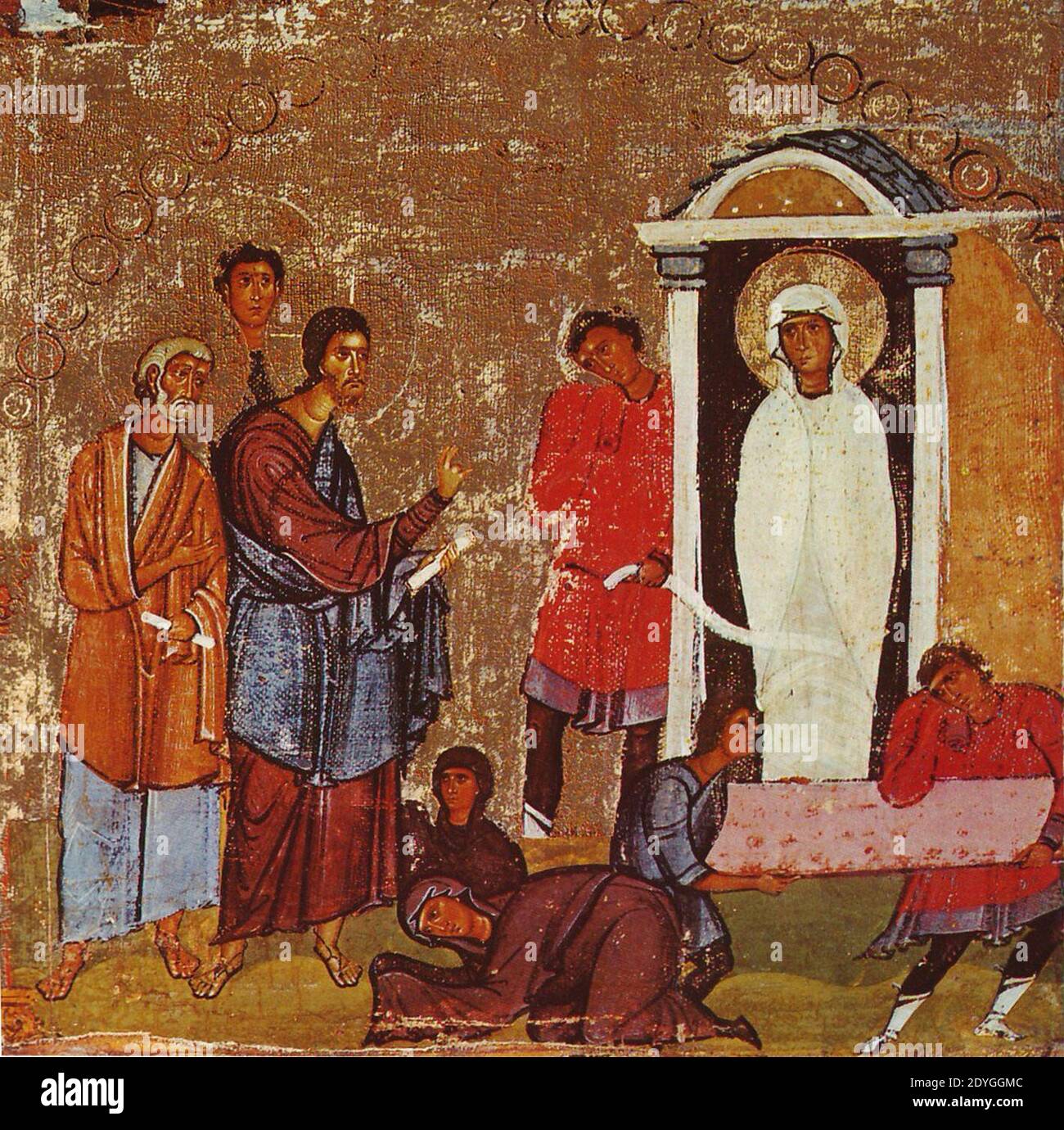 Lazarus Miracle Icon Sinai 12th century Stock Photo - Alamy