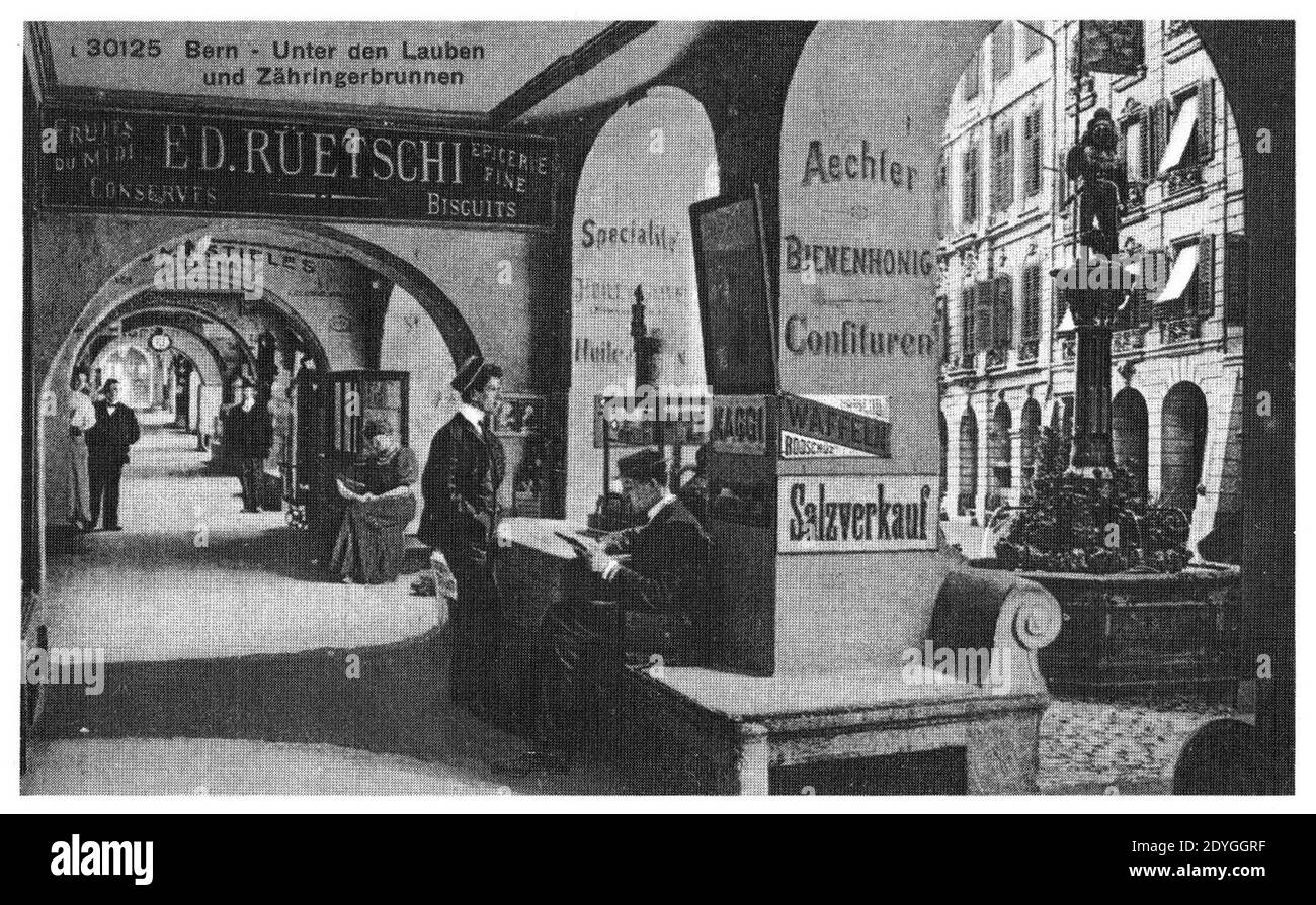 Lauben an der Kramgasse, Bern um 1900 Stock Photo - Alamy