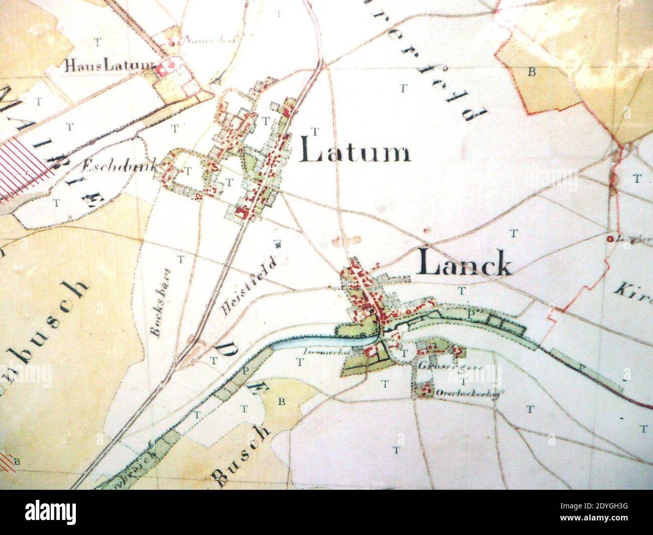 Lank-Latum Tranchot map Stock Photo - Alamy